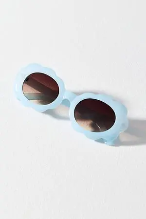 Anthropologie Scalloped Oval Sunglasses - Sky