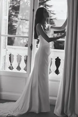 Jenny Yoo Stassie One-shoulder Satin Column Gown