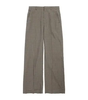 Balenciaga Check Wide-leg Trousers