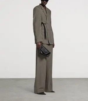 Balenciaga Check Wide-leg Trousers