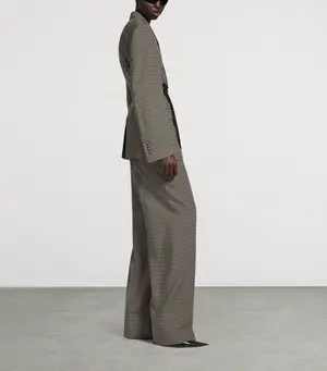 Balenciaga Check Wide-leg Trousers
