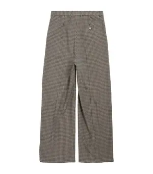 Balenciaga Check Wide-leg Trousers