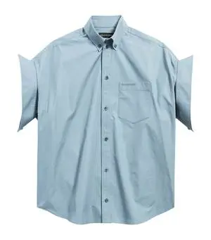 Balenciaga Cotton Tucked Sleeve Shirt