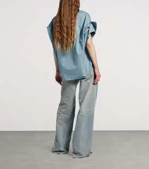 Balenciaga Cotton Tucked Sleeve Shirt