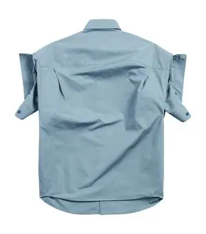 Balenciaga Cotton Tucked Sleeve Shirt