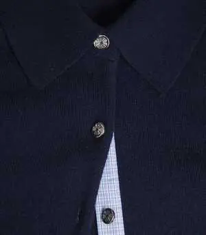 Maje Wool-cashmere Cardigan With Point Collar