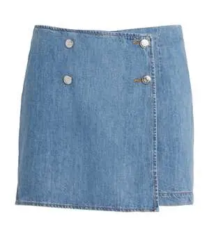 Claudie Pierlot Denim Skort With Button Fastening
