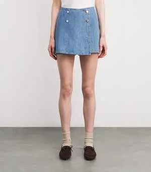 Claudie Pierlot Denim Skort With Button Fastening