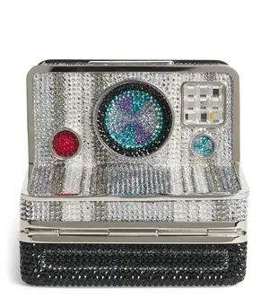 Judith Leiber Crystal-embellished Camera Clutch - Silver