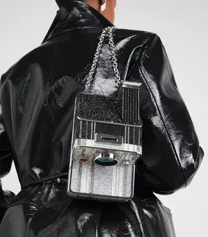 Judith Leiber Crystal-embellished Camera Clutch - Silver