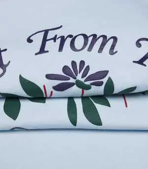 Drole De Monsieur Cotton Rose Slogan T-shirt