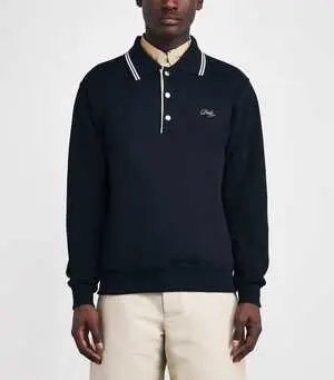 Drole De Monsieur Cotton Pipe-collar Polo Sweatshirt