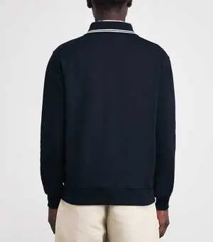Drole De Monsieur Cotton Pipe-collar Polo Sweatshirt