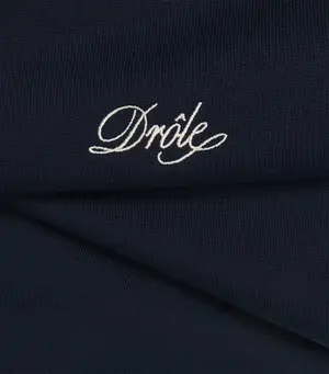 Drole De Monsieur Cotton Pipe-collar Polo Sweatshirt