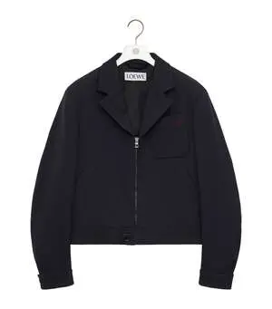 Loewe Wool Collared Zip-up Jacket