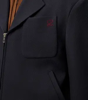 Loewe Wool Collared Zip-up Jacket