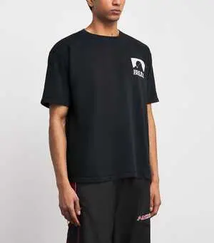 Rhude Cotton Printed Moonlight T-shirt - Black