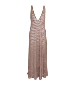 Missoni Crochet Sleeveless Maxi Dress - Brown