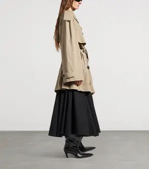 Balenciaga Cotton Cropped Trench Coat - Yellow