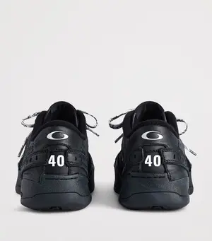 Balenciaga Leather Hamptons Platform Sneakers - Black