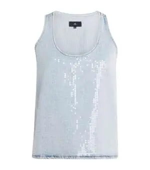 7 For All Mankind Sequined Tank Top