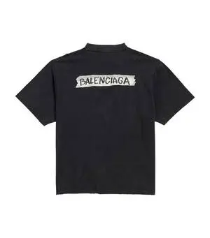 Balenciaga Cotton Masking Tape T-shirt - Black