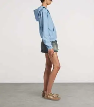 Balenciaga Cotton Zip-up Hoodie - Blue