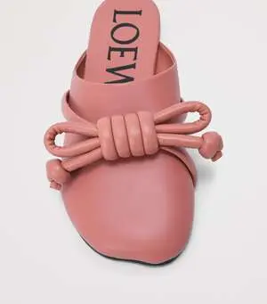 Loewe Lambskin Flamenco Knot Mules - Pink