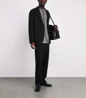Issey Miyake Shrink Jacquard Single-breasted Blazer