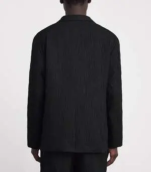 Issey Miyake Shrink Jacquard Single-breasted Blazer
