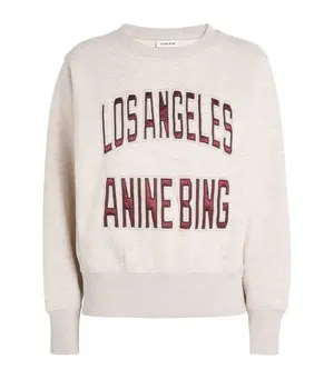 ANINE BING Harry Shrunken Sweatshirt - Beige
