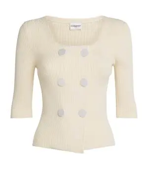 Claudie Pierlot Knitted Button-up Top