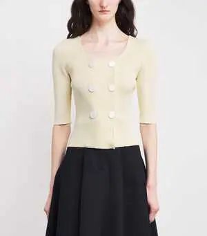 Claudie Pierlot Knitted Button-up Top