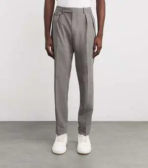 Rlx Ralph Lauren Wool-blend Slim Trousers