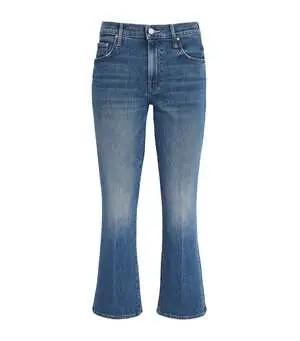 MOTHER Cropped Blue Jeans