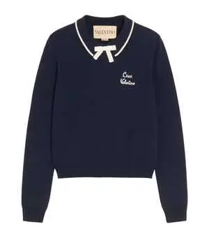 Valentino Garavani Virgin Wool Chez Sweater