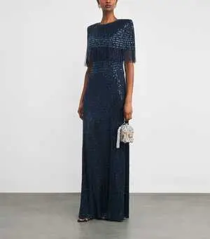Jenny Packham Embellished Lyla May Gown - Blue