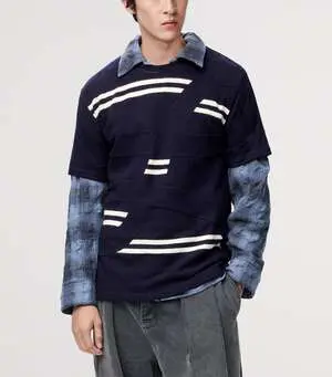 Loewe Wool-blend Oversized T-shirt - Navy