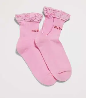Balenciaga Cotton-blend Bow Socks