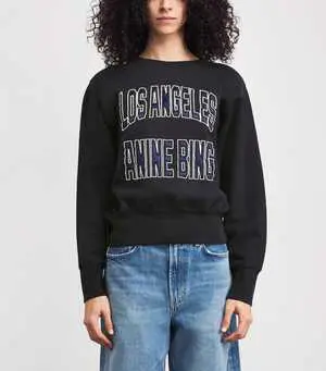 ANINE BING Shrunken Harry Sweatshirt - Black