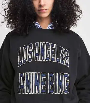 ANINE BING Shrunken Harry Sweatshirt - Black