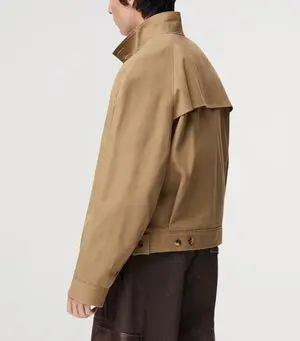 Loewe Wool-cotton Blend Zip-up Jacket - Beige