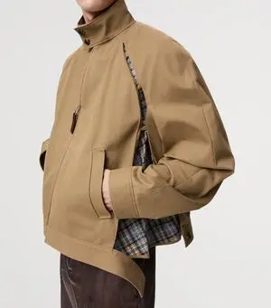 Loewe Wool-cotton Blend Zip-up Jacket - Beige