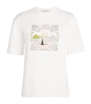 Barbour Cotton Camp Logo T-shirt - White
