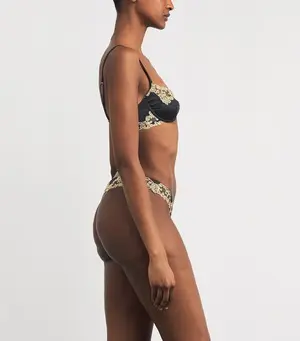 COCO DE MER Silk-blend Reina Half-cup Bra