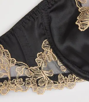 COCO DE MER Silk-blend Reina Half-cup Bra