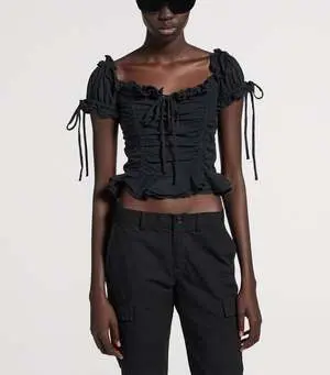 Balenciaga Gathered Crop Top