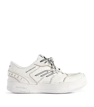 Balenciaga Leather Hamptons Platform Sneakers