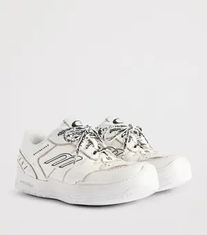Balenciaga Leather Hamptons Platform Sneakers