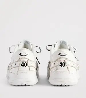 Balenciaga Leather Hamptons Platform Sneakers